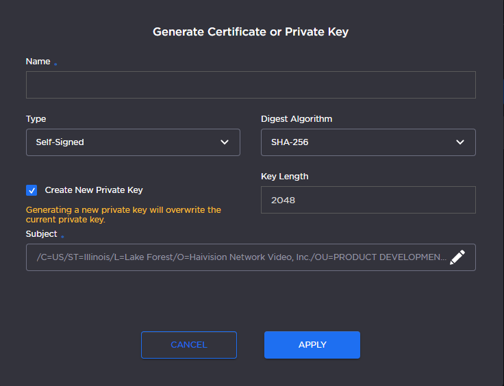 Generating a Private Key